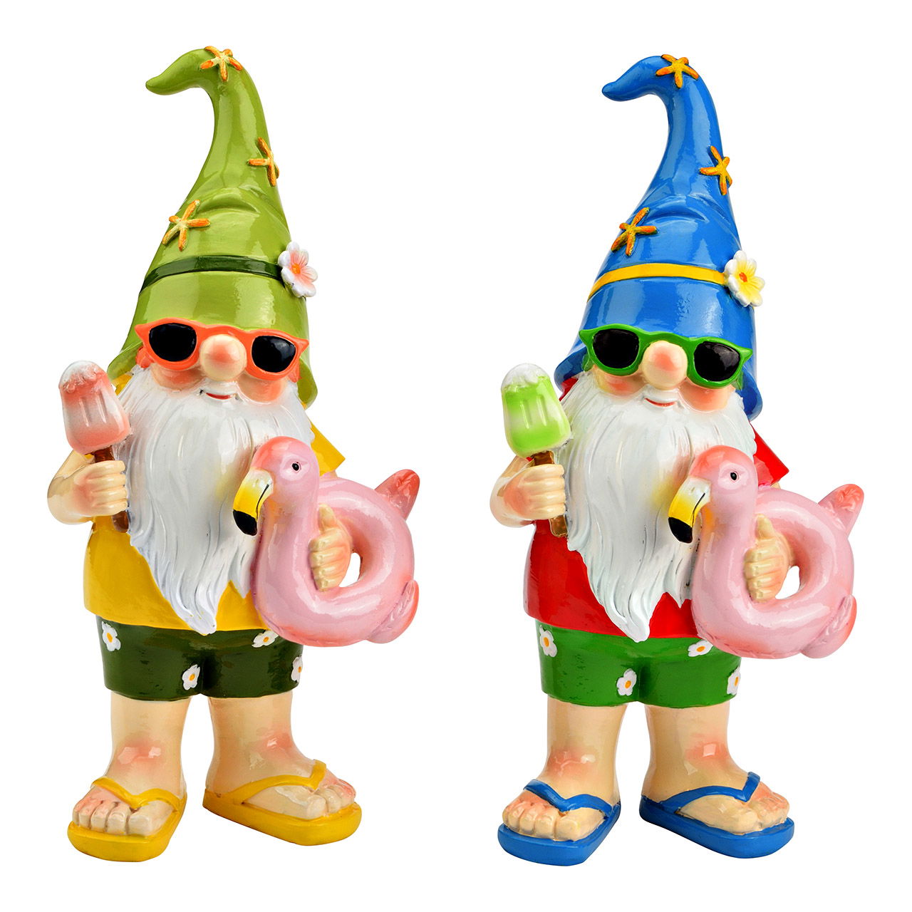 Garden gnome swimming pool look made of magnesia, 2-fold, colorful (W/H ...