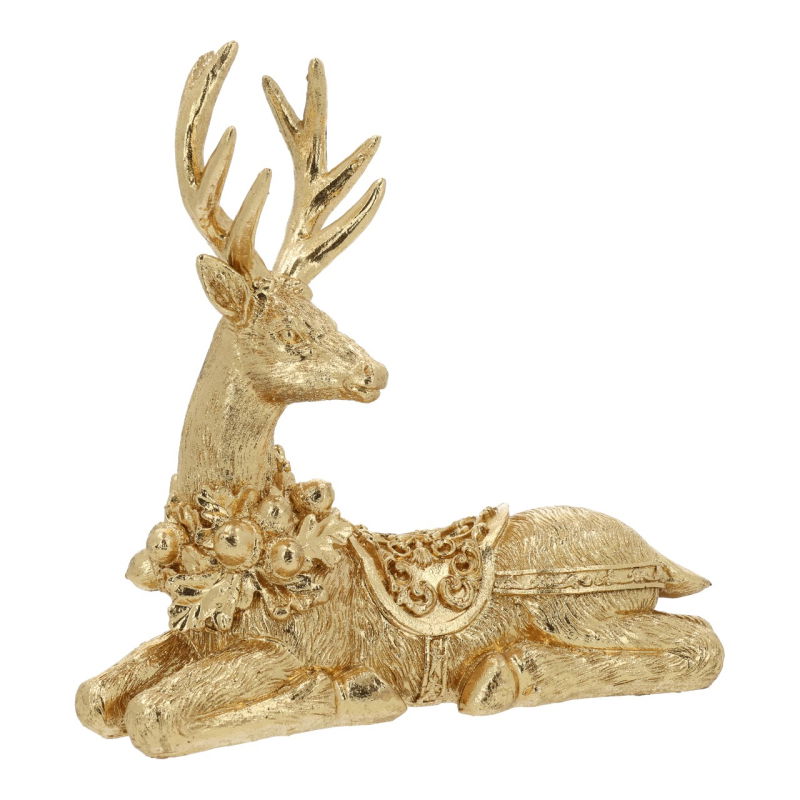 Hirsch aus Poly Gold (B/H/T) 22x22x9cm | 10046613